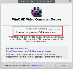 WinX HD Video Converter Deluxe Giveaway Free Key