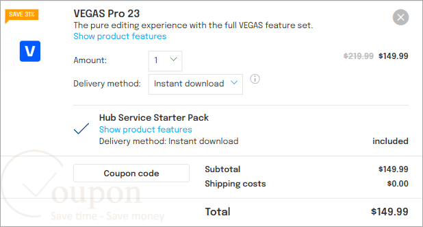 35% Off VEGAS Pro Coupon May 2026 (Verified)
