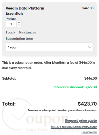 5% Off Veeam Data Platform Coupon May 2026 (Verified)